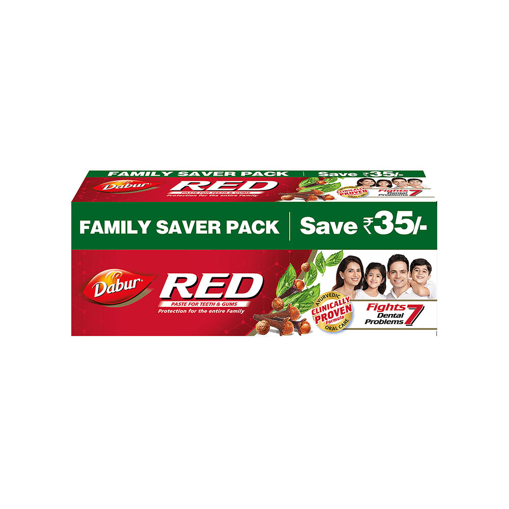Dabur Red Herbal Toothpaste - Family Saver Pack - Pack of 3 Price - Buy ...