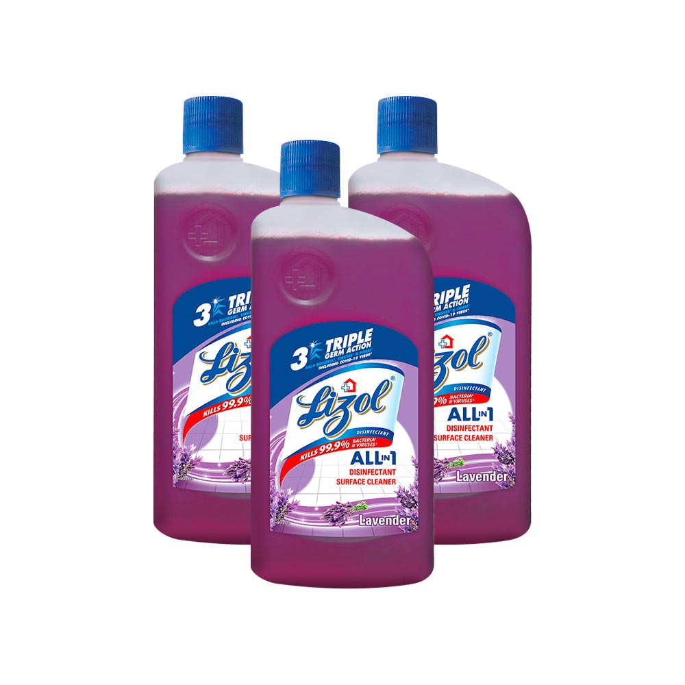 Lizol Disinfectant Surface & Floor Cleaner (Lavender) - Pack of 3 Price ...