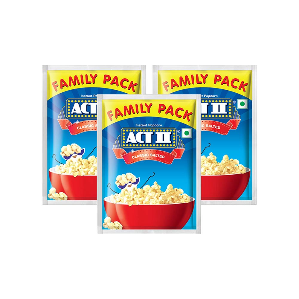 Act II Classic Salted Family Pack Instant Popcorn - Pack of 3 Price ...