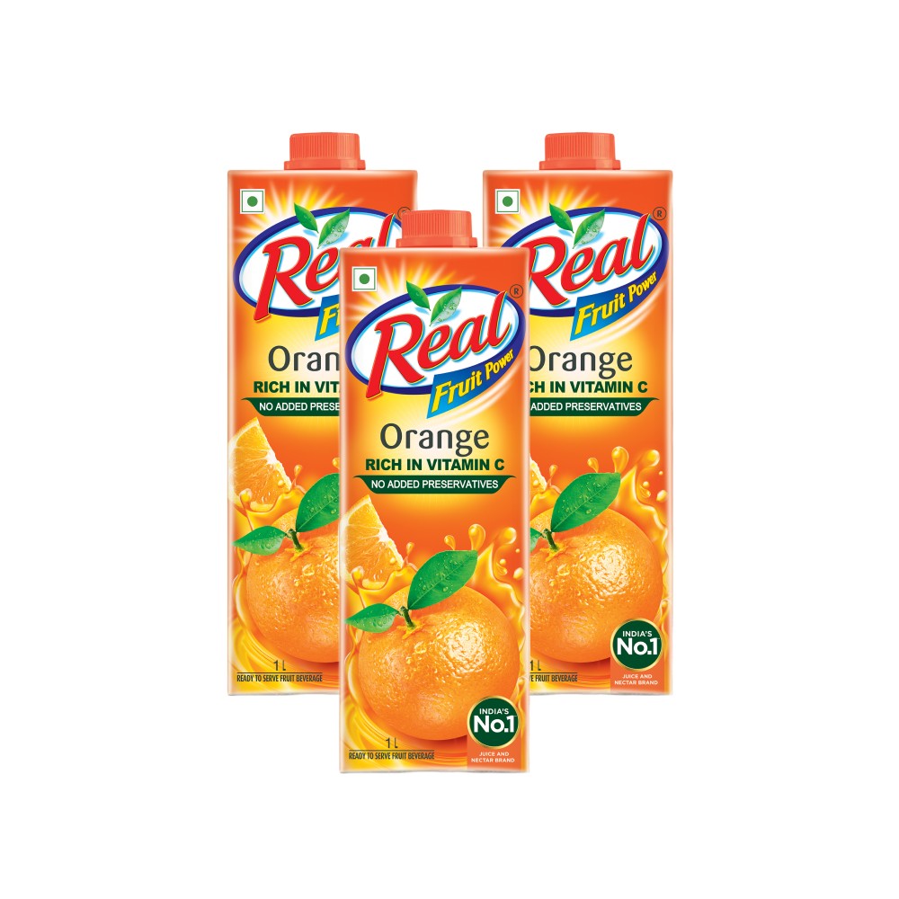 Real Fruit Power Orange Juice - Pack of 3 Price - Buy Online at ₹343 in ...