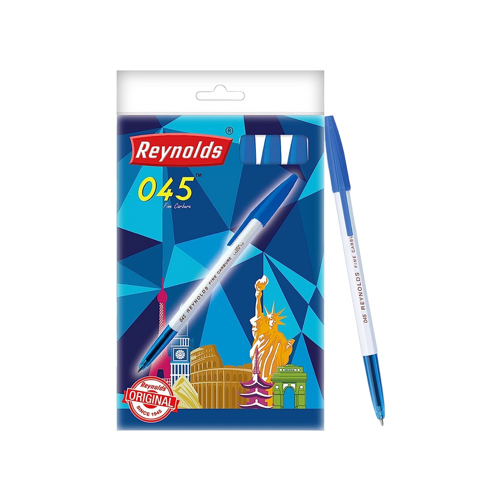Reynolds 045 Ball Pen (Blue) - Pack of 10 Price - Buy Online at ₹52 in ...