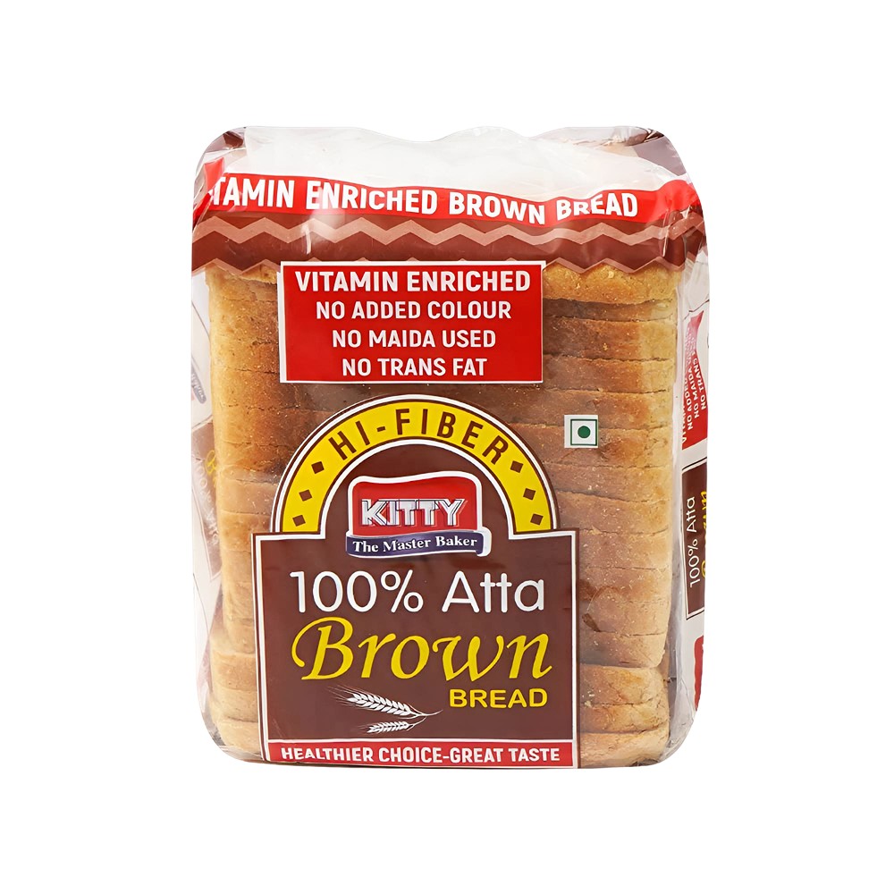 Kitty High Fiber 100% Atta Brown Bread Price - Buy Online at Best Price ...
