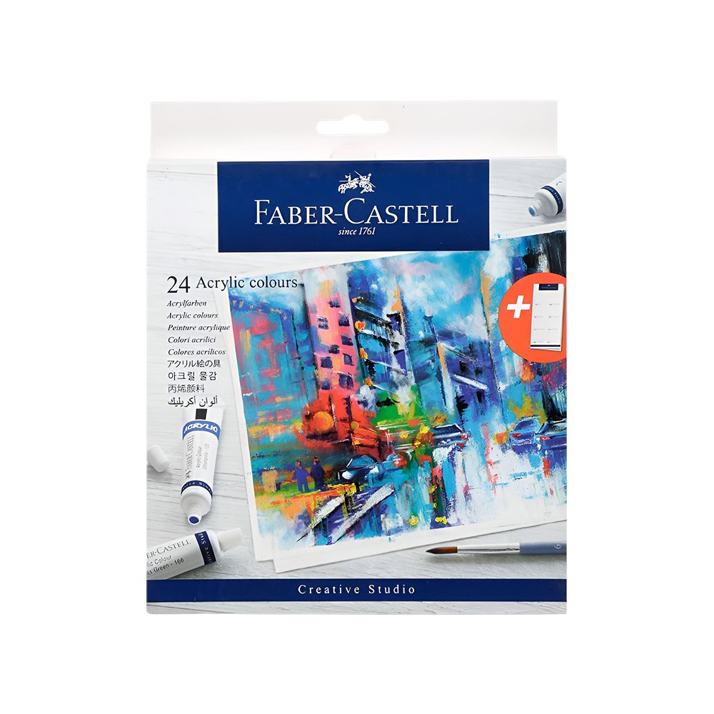 Faber-Castell Acrylic Color (24 Shades) Price - Buy Online at Best ...