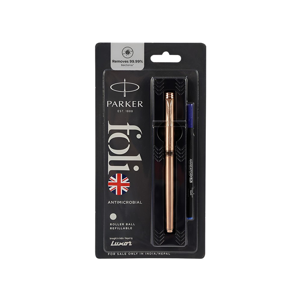 Parker Foli Antimicrobial Gold Ball Pen (Blue) Price - Buy Online at ...