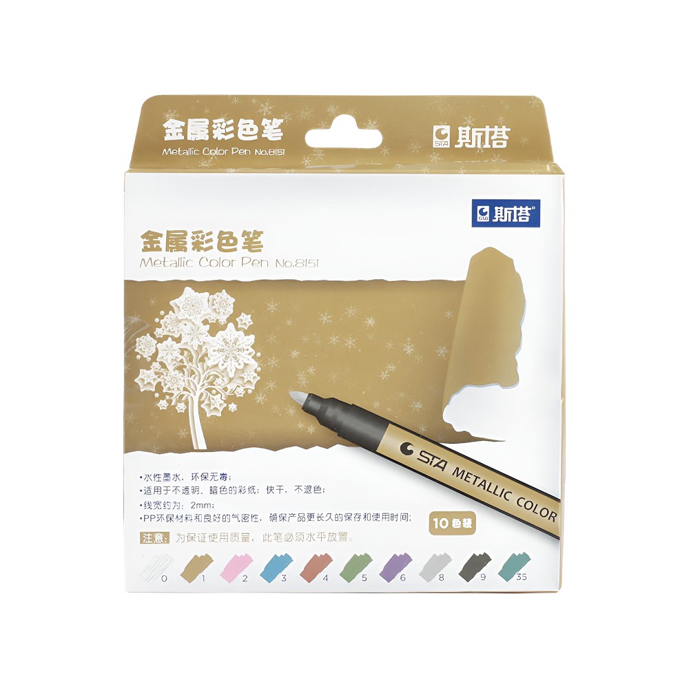 STA Metallic Color Pen (10 colors) Price - Buy Online at Best Price in ...