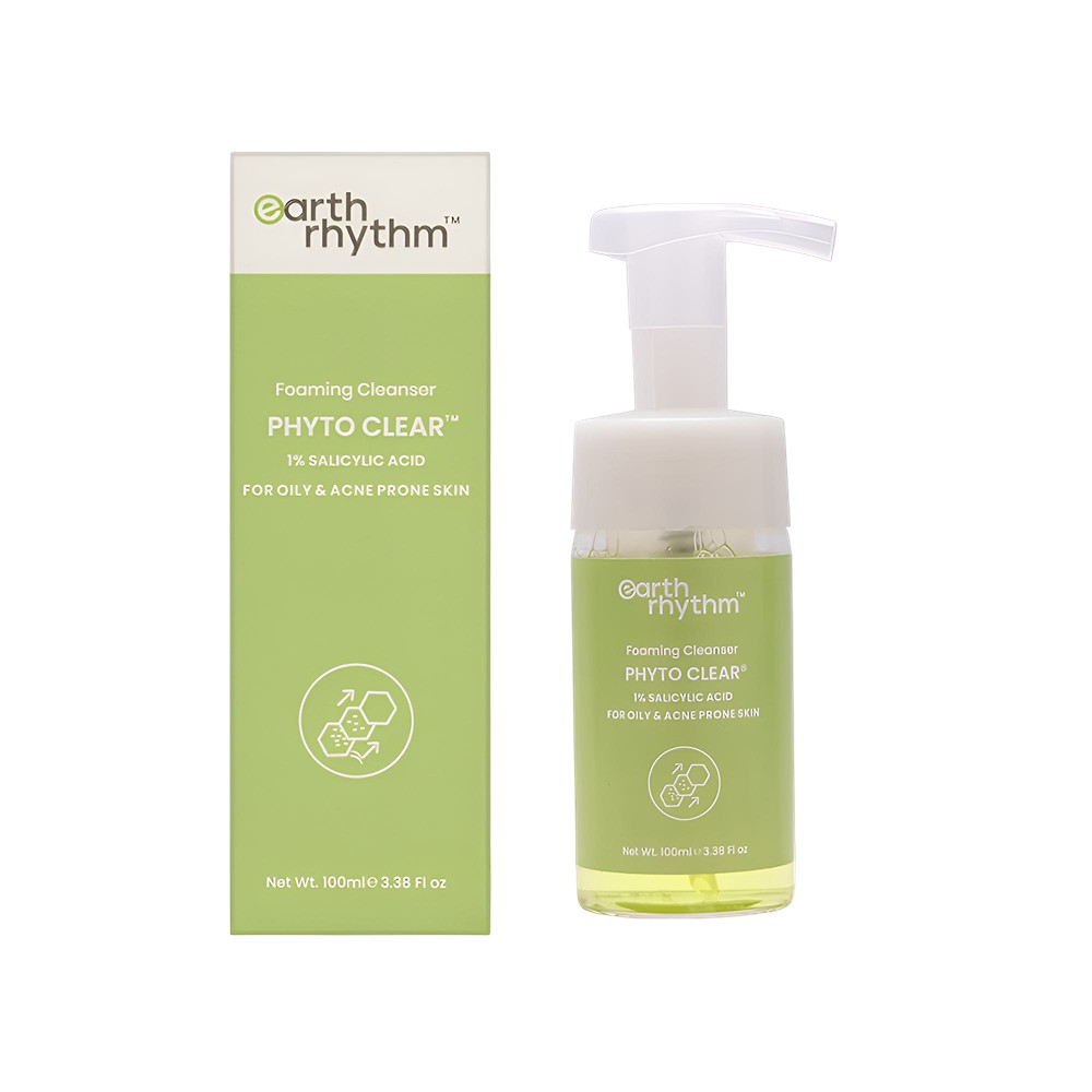Earth Rhythm Phyto Clear Foaming Face Cleanser with 1% Salicylic Acid ...