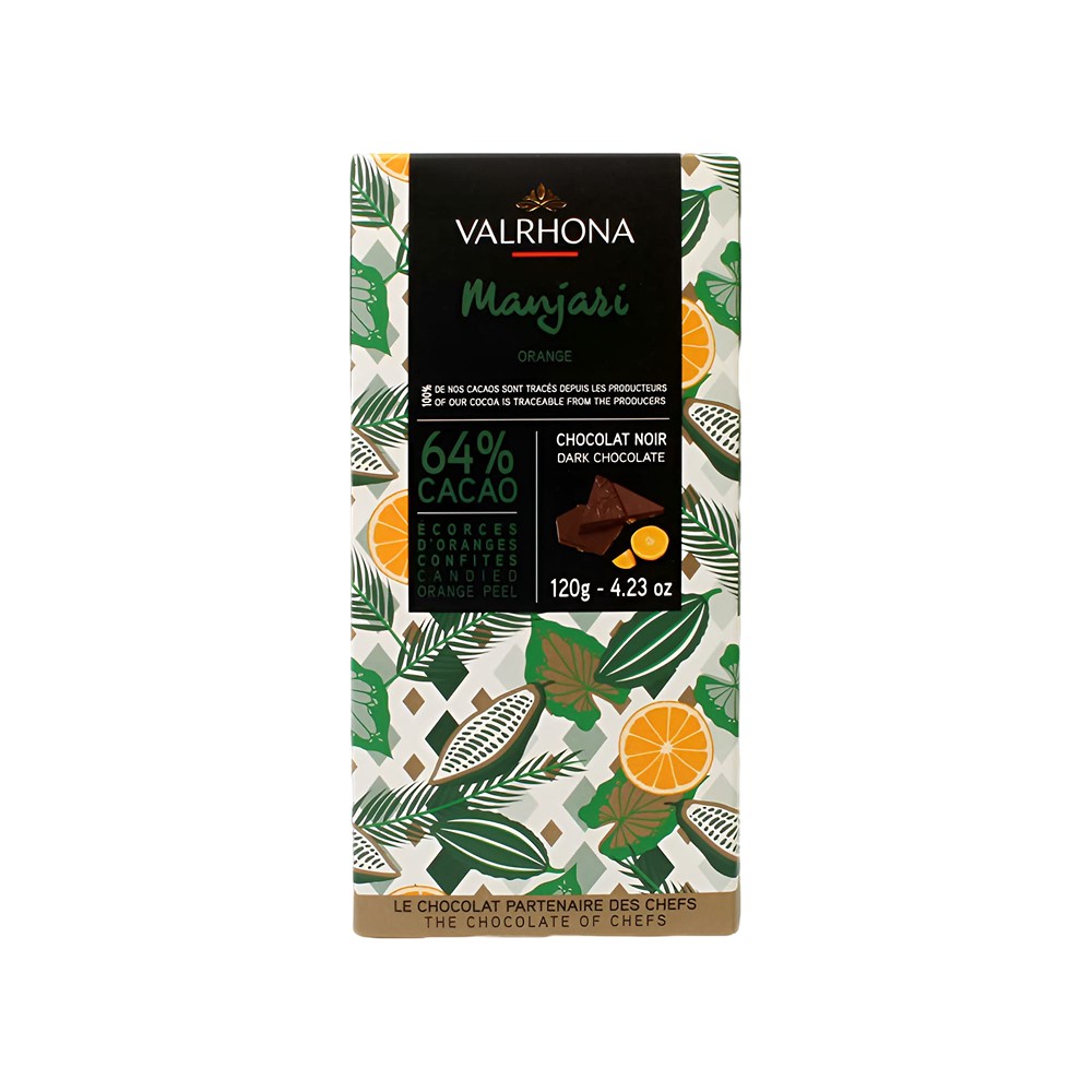 Valrhona Manjari 64% Dark Chocolate Bar (Orange Peel) Price - Buy ...