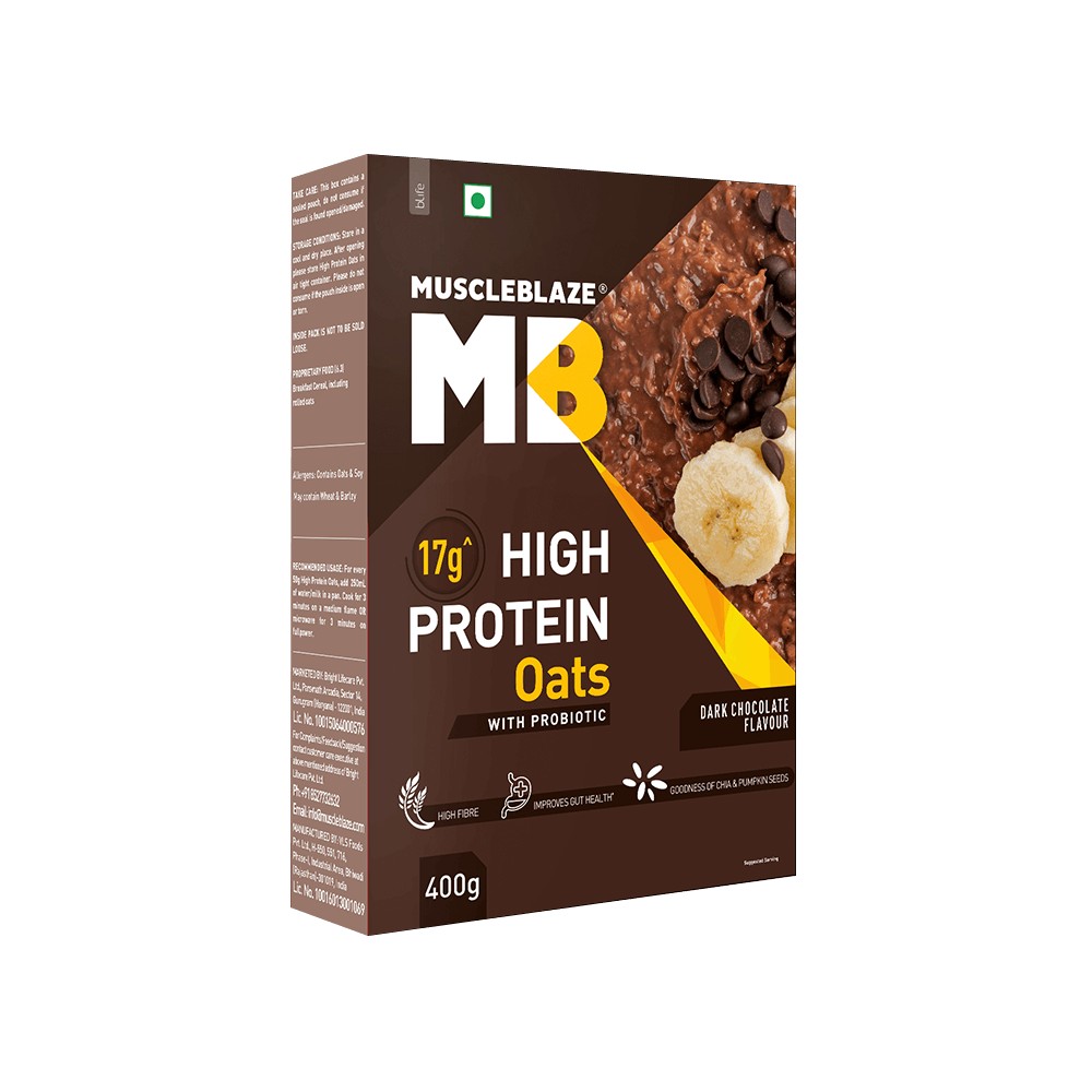 MuscleBlaze High Protein Oats (Dark Chocolate Flavour) Price - Buy ...