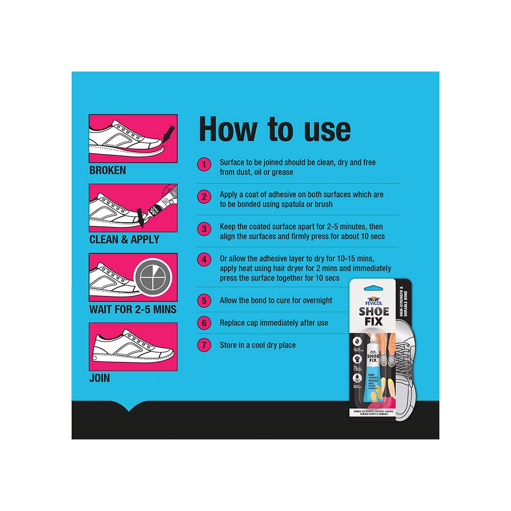 Fevicol Shoe Fix Adhesive (Transparent) - Pack of 2 Price - Buy Online ...