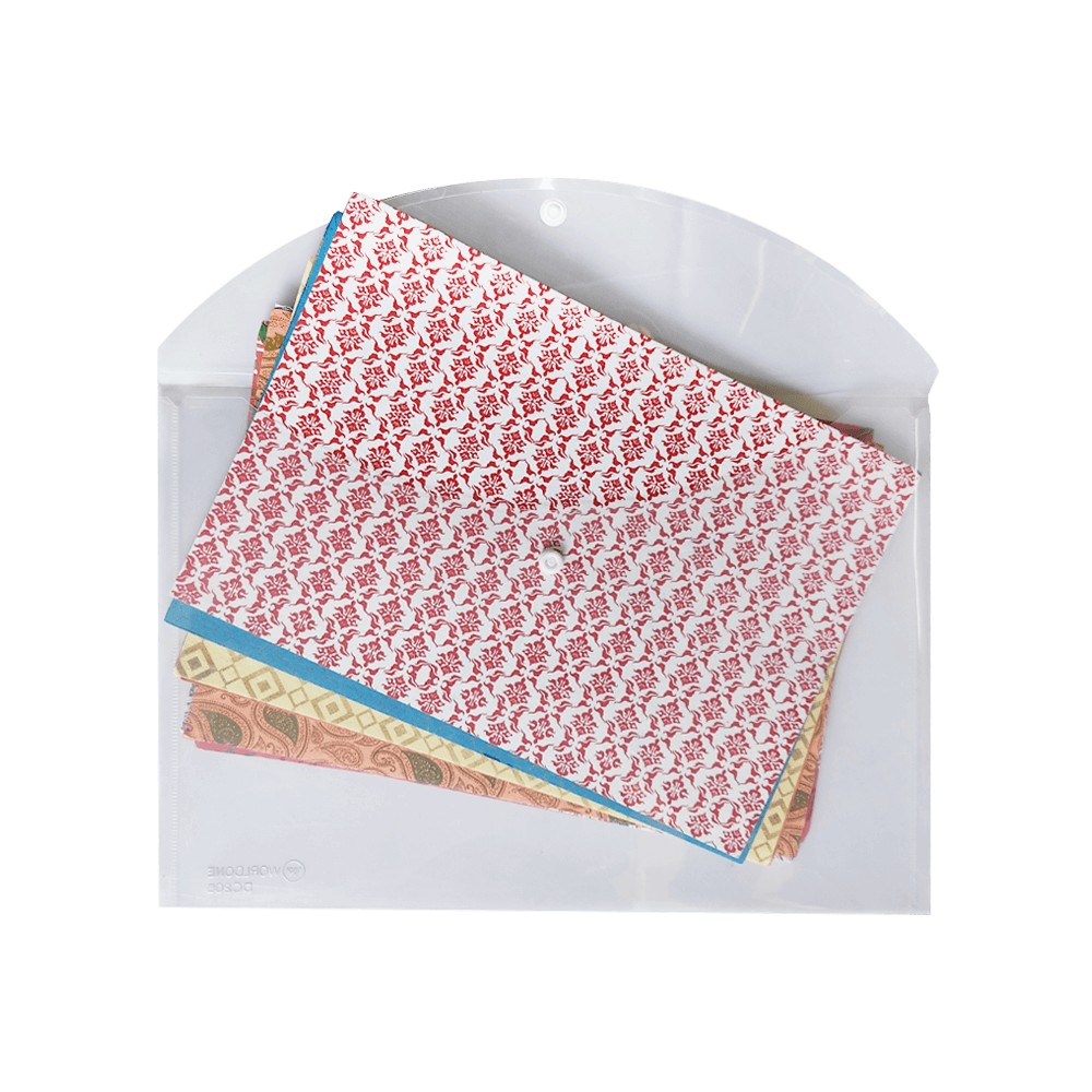 Worldone My Clear Bag Button File Folder (Transparent) Price - Buy ...