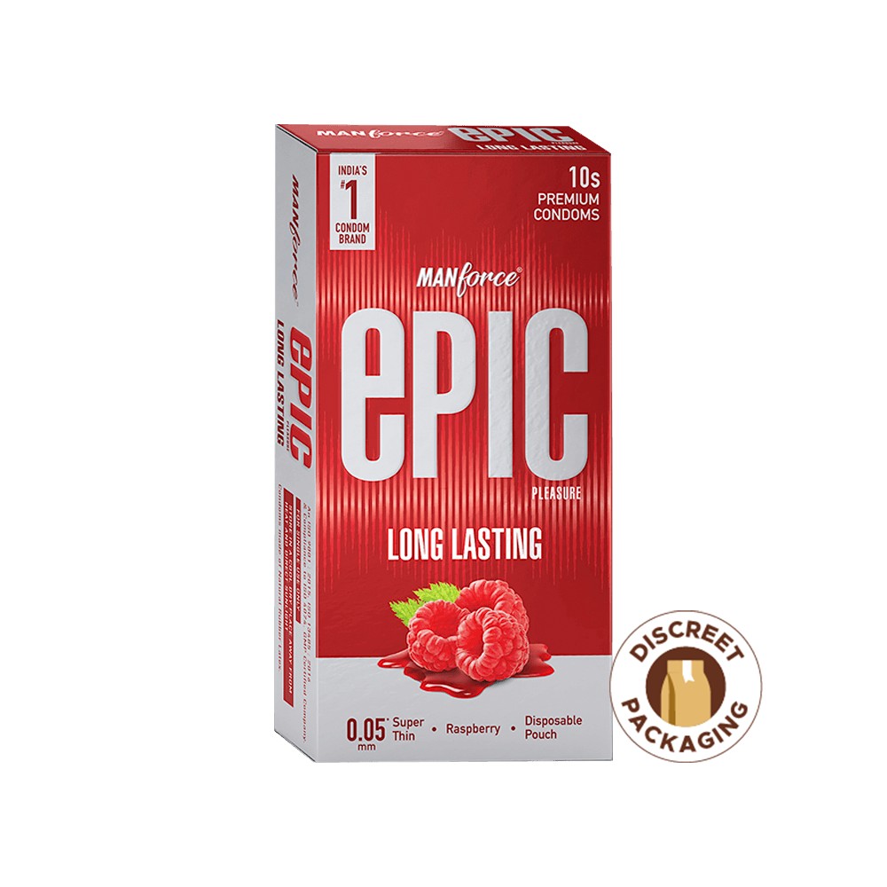 Manforce Epic Pleasure Long Lasting Super Thin Condom (Raspberry ...