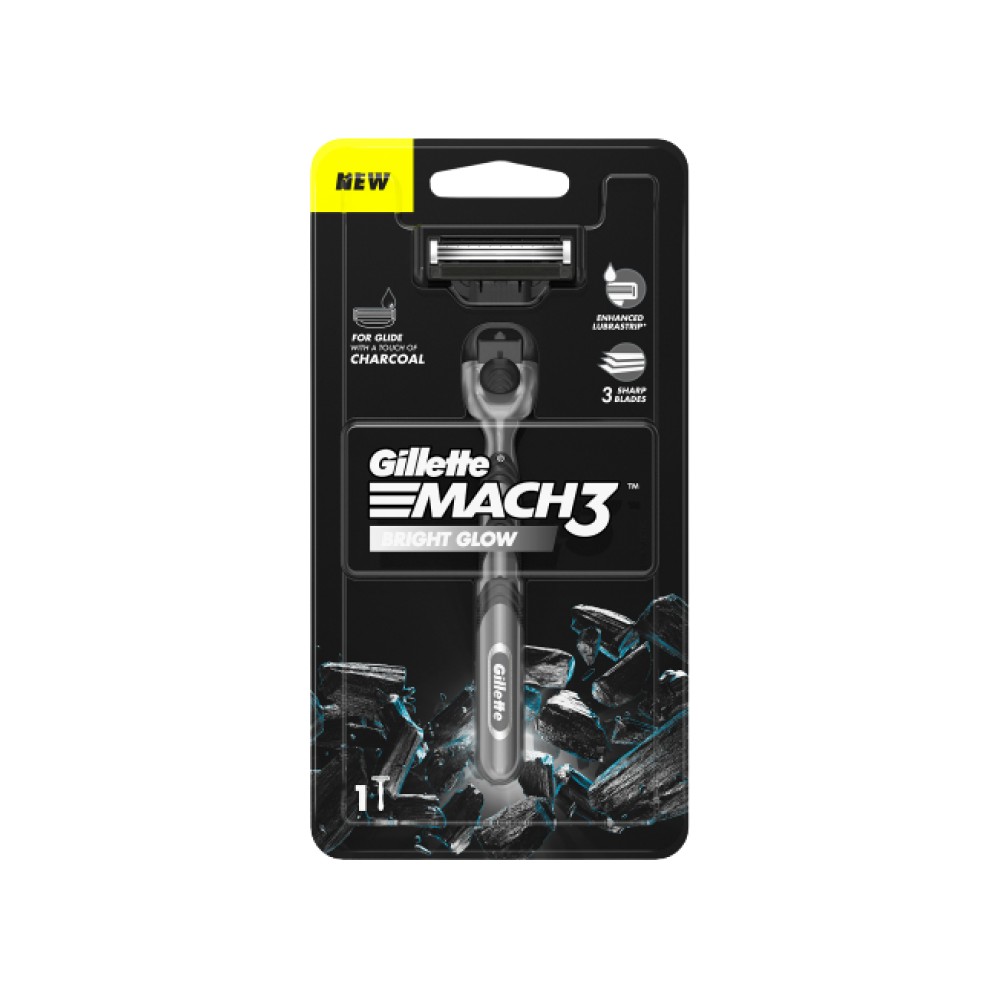 Gillette Mach3 Lubrastrip Charcoal Shaving Men's Razor Price - Buy ...