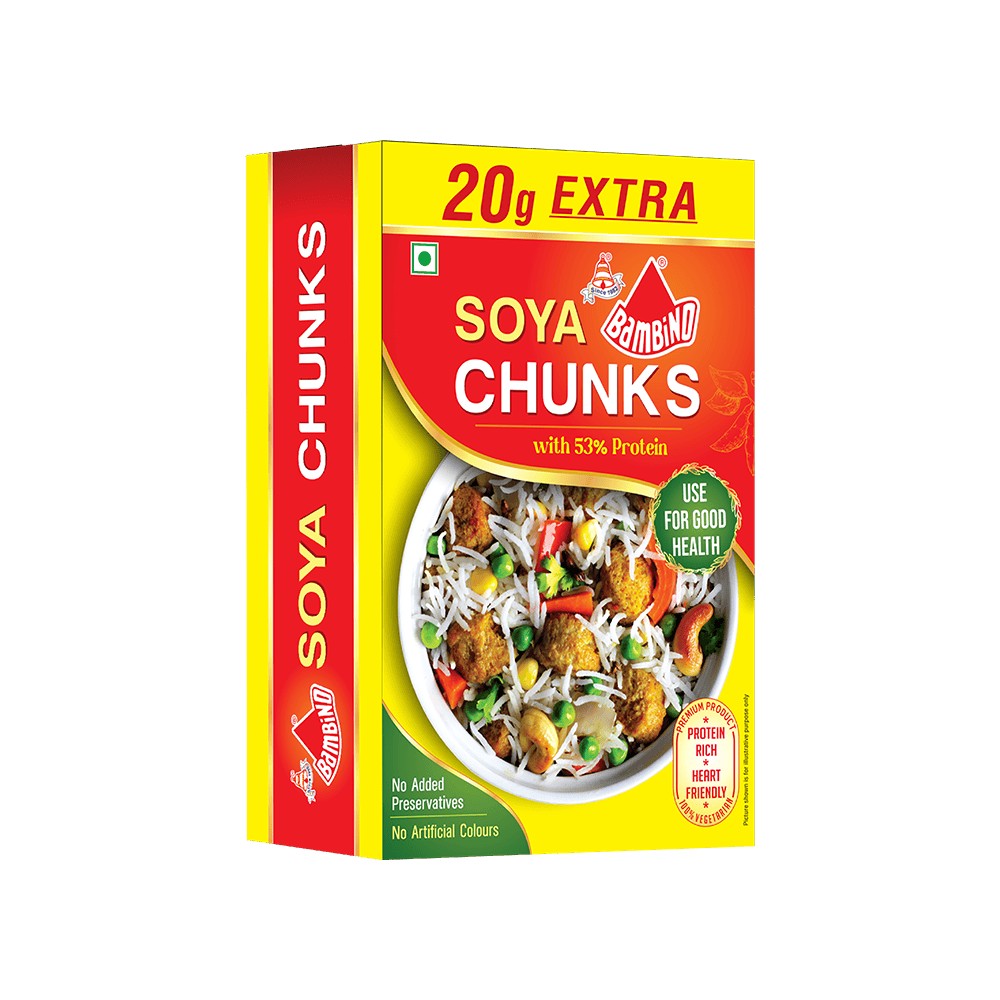 Bambino Soya Chunks With 53% Protein Price - Buy Online at Best Price ...