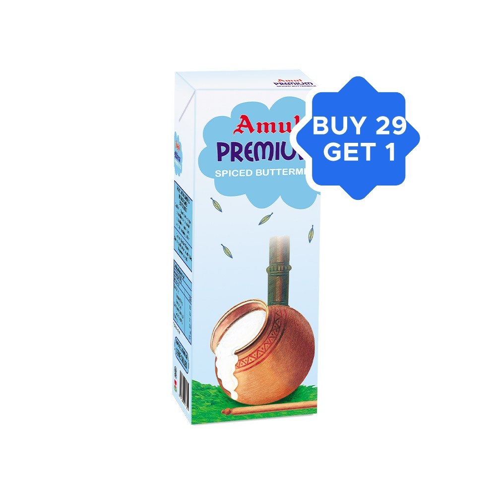 Amul Premium Spiced Salted Buttermilk - Buy 29 Get 1 Free Price - Buy ...