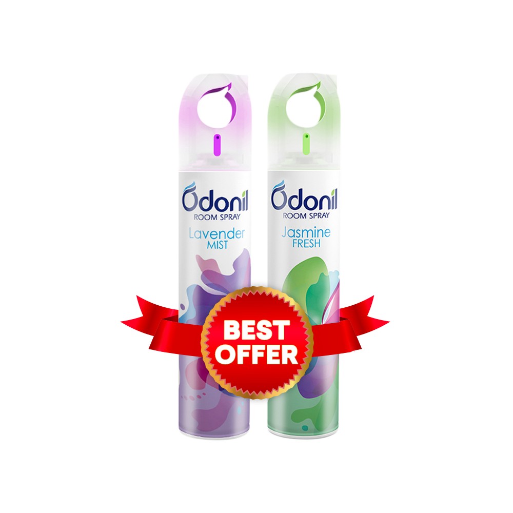 Odonil Jasmine Fresh Room Freshener + Lavender Mist Room Freshener ...
