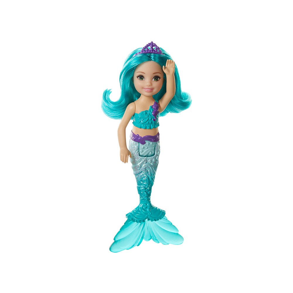 Barbie Dreamtopia Chelsea Mermaid Doll 6.5-inch With Teal Hair And Tail ...