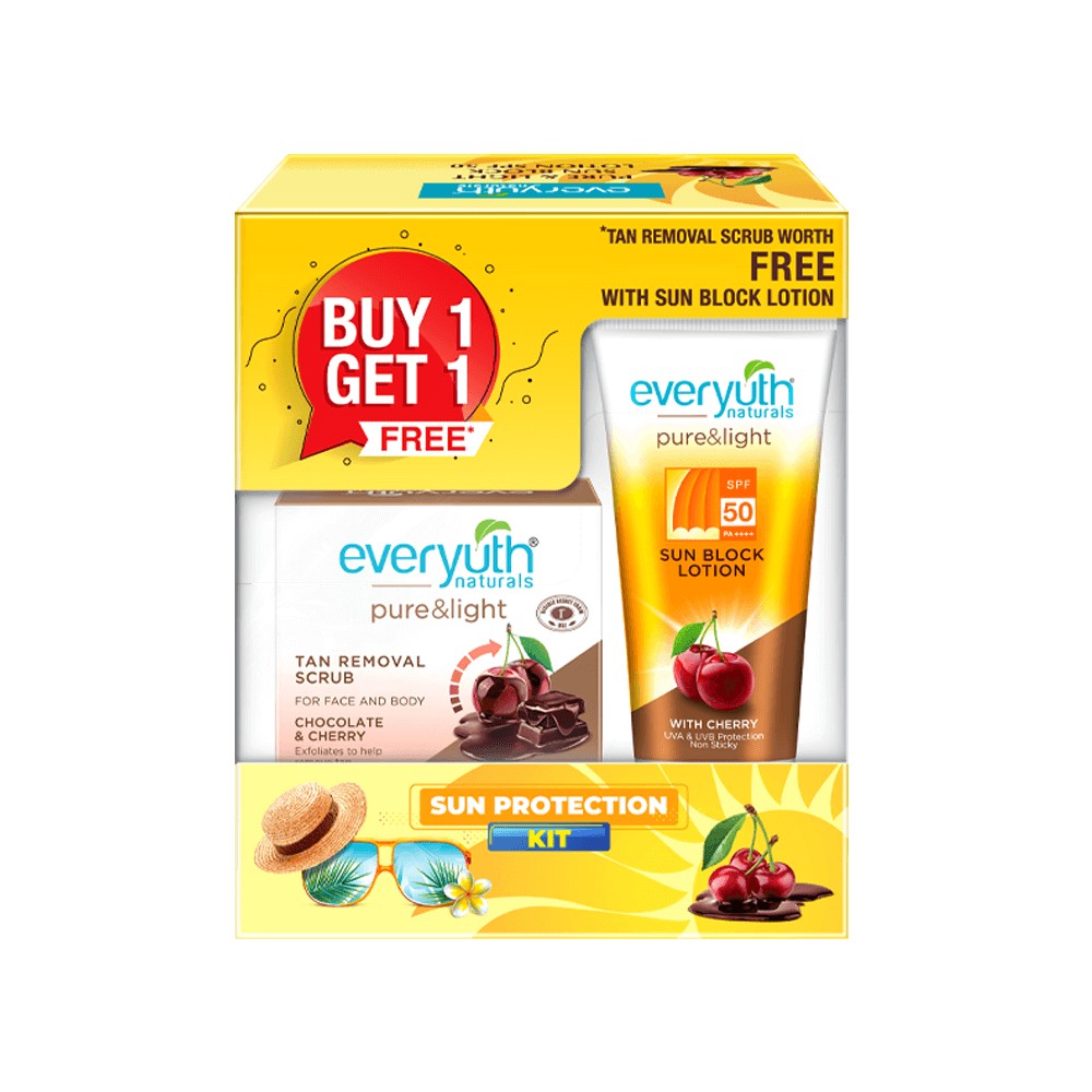 Everyuth Pure & Light Sun Protection Skin Care Kit (SPF 50 PA ...