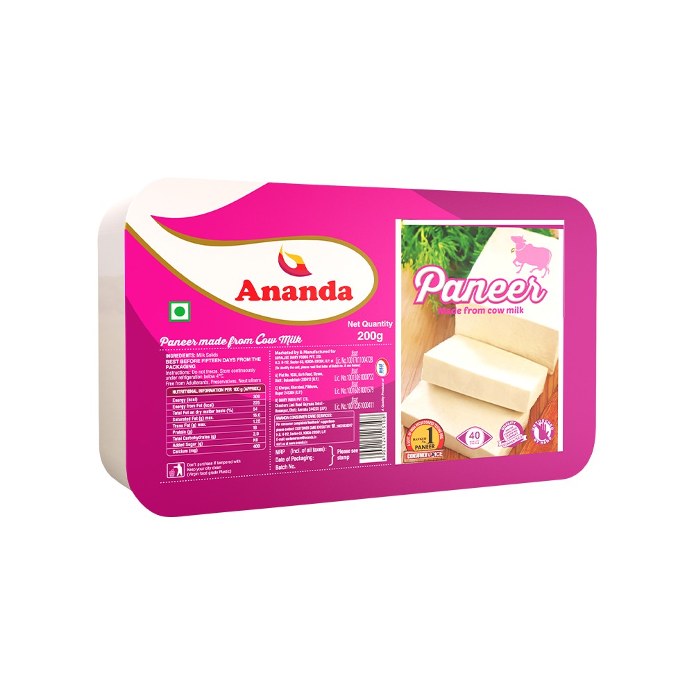 Ananda Paneer (Made From Cow Milk) Price - Buy Online at Best Price in ...