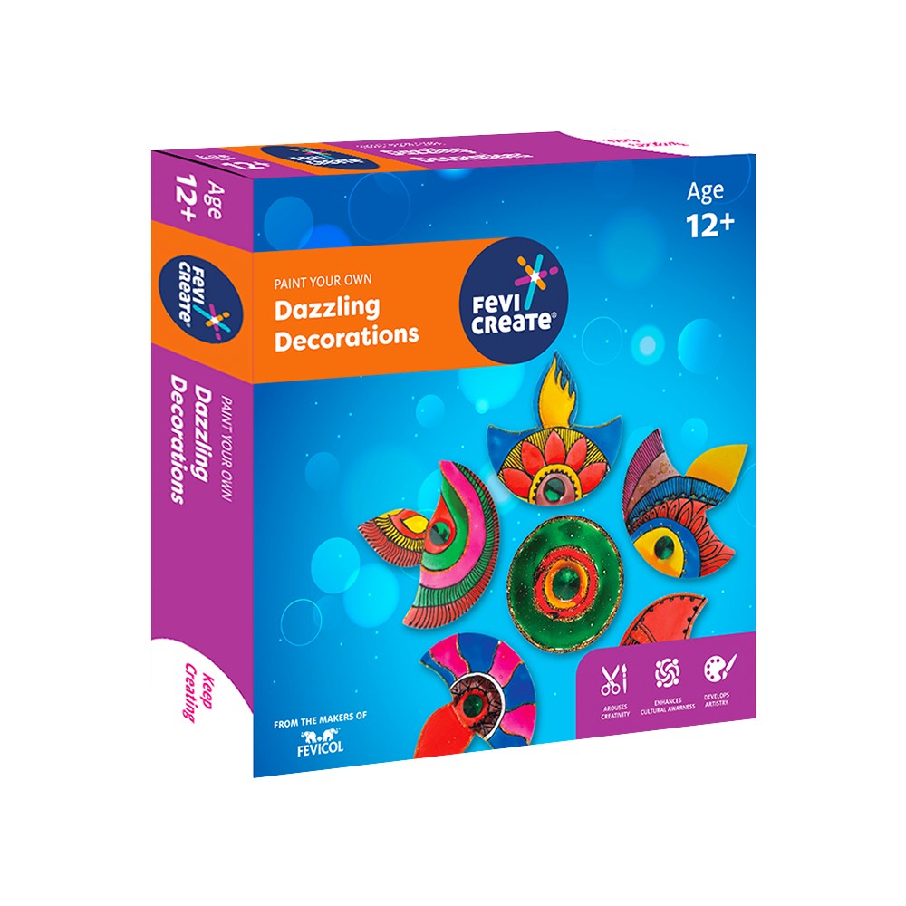 Pidilite Fevicreate Paint Your Own Dazzling Decorations Diwali Art Kit ...