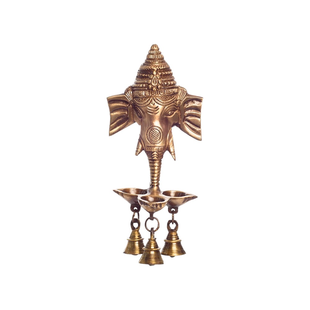 Ganesha Deepak Wall Hanging (Golden) - eCraftIndia Price - Buy Online ...