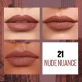 Maybelline New York Sensational Liquid Matte Lipstick (Nude Nuance 21 ...