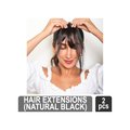 Nish Hair Wispy Clip In Bangs - Hair Extensions (Natural Black, Natural ...