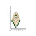 Aatmana Kundan Studded Meenakari Drop Earrings (Golden, Green) Price ...