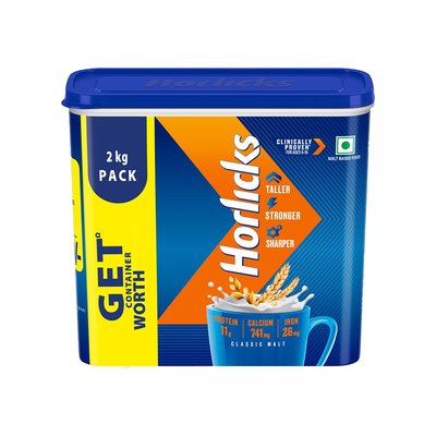 Horlicks Classic Malt Health Drink - Container free 2 x 1 kg ...