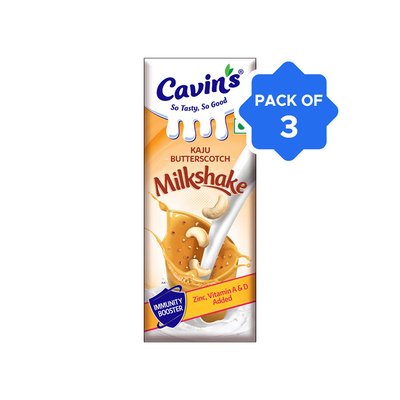 Cavin's Kaju Butterscotch Milk Shake - Pack of 3 3 x 200 ml - Buy Cavin ...