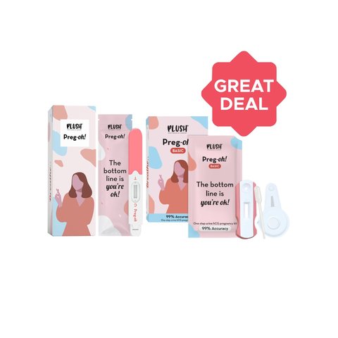 Plush Preg-oh! Pregnancy Test Kit (Midstream) + Preg-Oh Basic Pregnancy ...