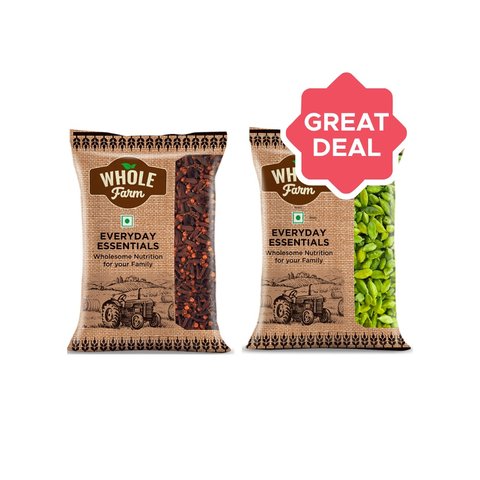 Whole Farm Farm Premium Clove Whole/Laung + Premium Green Cardamom ...