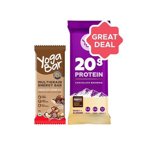 Yoga Bar Bar Chocolate Chunk Nut Multigrain Protein Bar + Bar 20 g ...