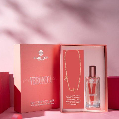 Carlton London Women's Perfume Gift Set with Necklace (Veronica) Price ...