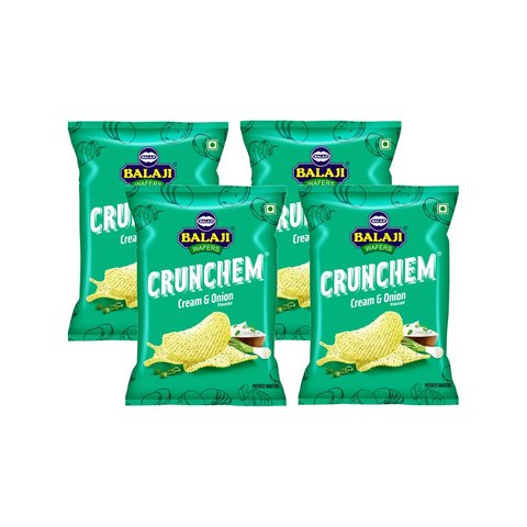 Balaji Cream & Onion Potato Chips - Pack of 4 Price - Buy Online at ...