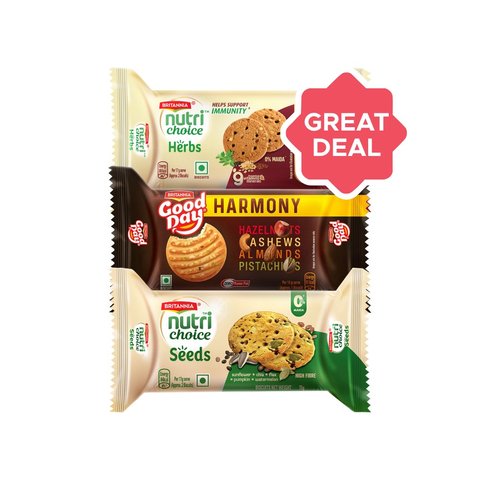Britannia NutriChoice Herbs Biscuit + Britannia NutriChoice Seeds ...
