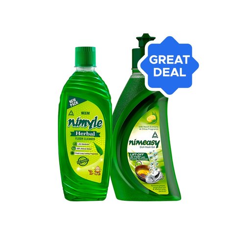 ITC Nimyle Neem Herbal Floor Cleaner + Nimeasy Dishwash Gel Combo Price ...