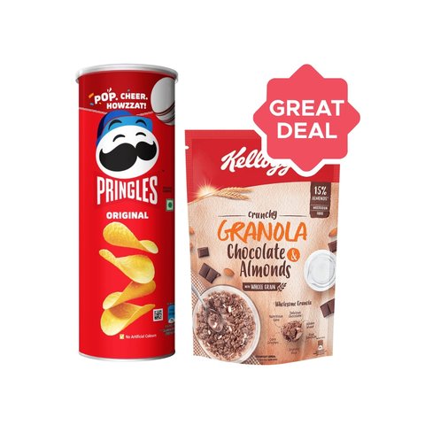 Kellogg's Crunchy Granola Chocolate & Almonds Cereal + Pringles ...