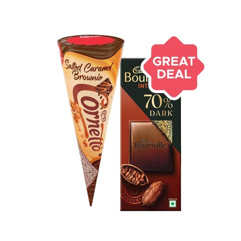 Cadbury Bournville Rich Cocoa 70% Dark Chocolate Bar + Kwality Walls ...