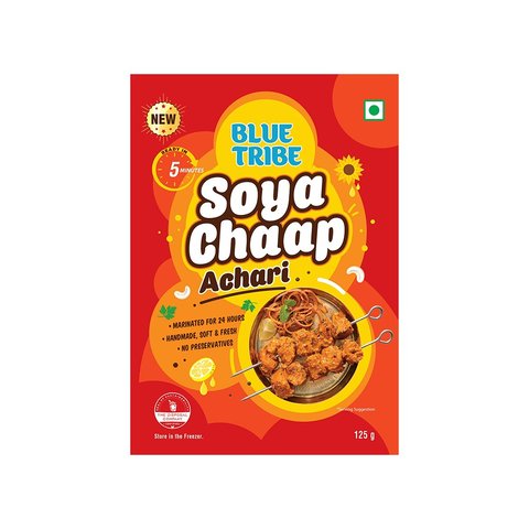 Blue Tribe Foods Soya Chaap - Achari (Ready To Eat) Price - Buy Online ...