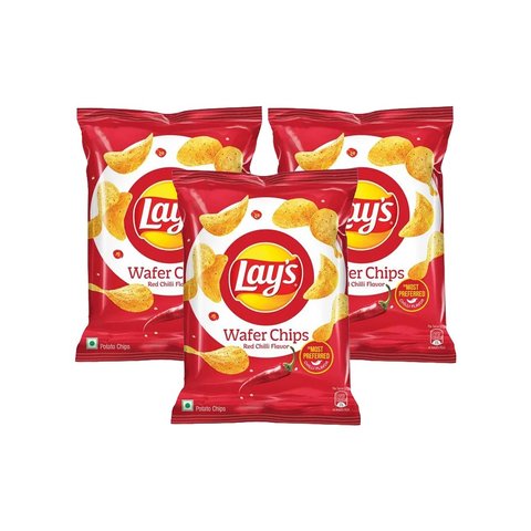 Lay's Wafer Style - Sundried Chilli Potato Chips - Pack of 3 Price ...