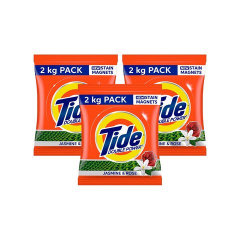 Tide Double Power Jasmine & Rose Detergent Powder - Pack of 3 Price ...
