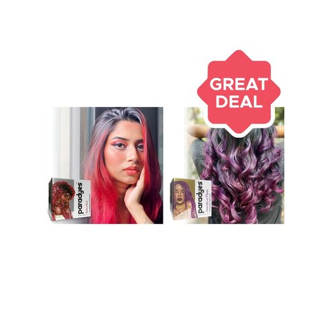 Paradyes Hair Colour (Rubra Red) + Hair Colour (Amethyst Plum) Combo ...
