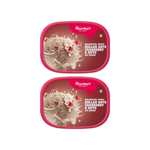 Havmor Rolled Oats Cranberry Ice Cream Tub - Pack of 2 Price - Buy ...