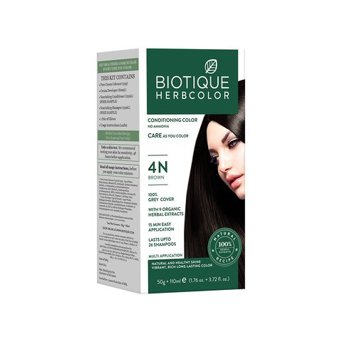 Biotique Herbcolor Hair Colour (Brown) Price - Buy Online at ₹270 in India