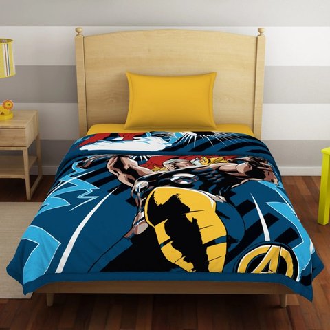 Welspun Thor Design Flannel Single Bed Blanket (60" x 87", Blue) Price ...