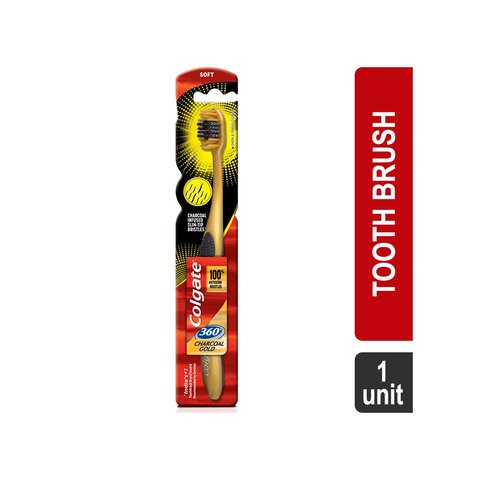Colgate 360 Charcoal Gold Toothbrush (Soft) Price - Buy Online at ₹87 ...