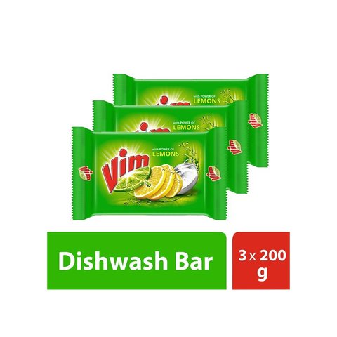 Vim Lemon Dishwash Bar (200 g) - Pack of 3 Price - Buy Online at Best ...