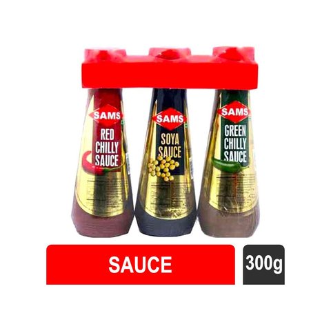 Sams Red Chilli Sauce + Soy Sauce + Green Chilli Sauce Price - Buy ...