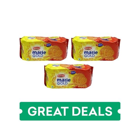 Britannia Marie Gold Marie Biscuits (208 g) - Pack of 3 Price - Buy ...