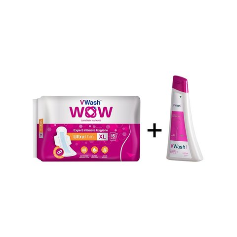 VWash Wow Ultra Thin Sanitary Pads (Extra Large) - Free VWash Plus ...